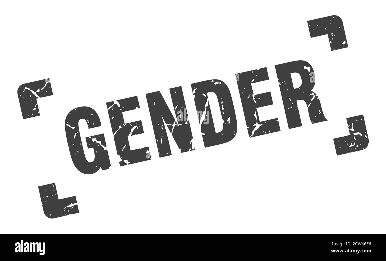 gender stamp. square grunge sign on white background Stock Vector Image ...