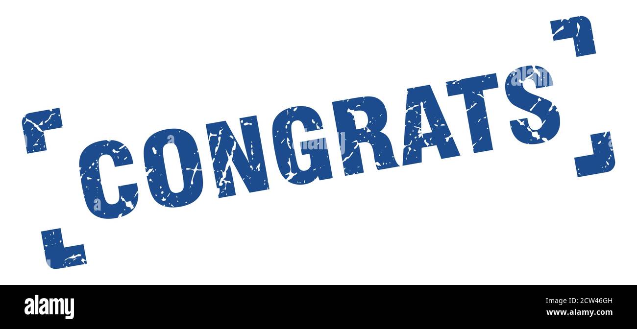 congrats stamp. square grunge sign on white background Stock Vector ...