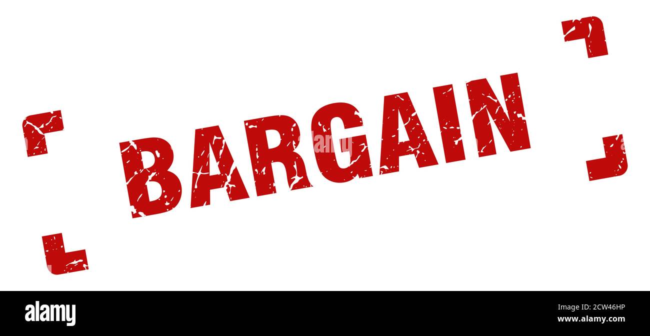 bargain stamp. square grunge sign on white background Stock Vector ...