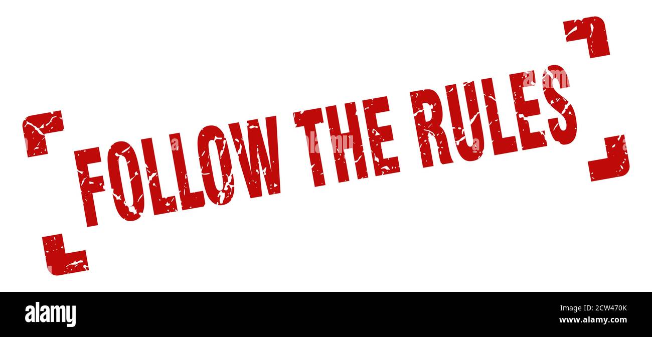Follow the rules vector vectors Stock Vector Images - Alamy