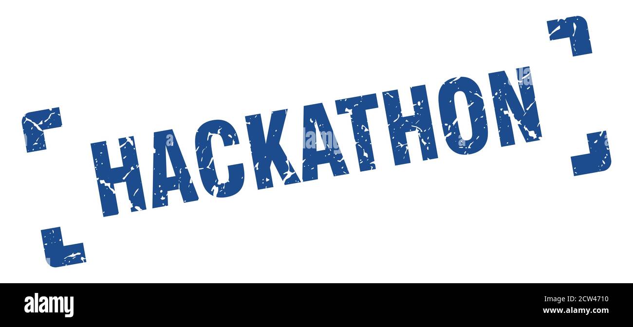 hackathon stamp. square grunge sign on white background Stock Vector ...