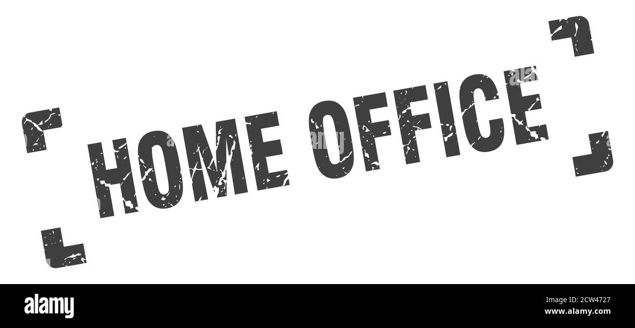 home office stamp. square grunge sign on white background Stock Vector ...