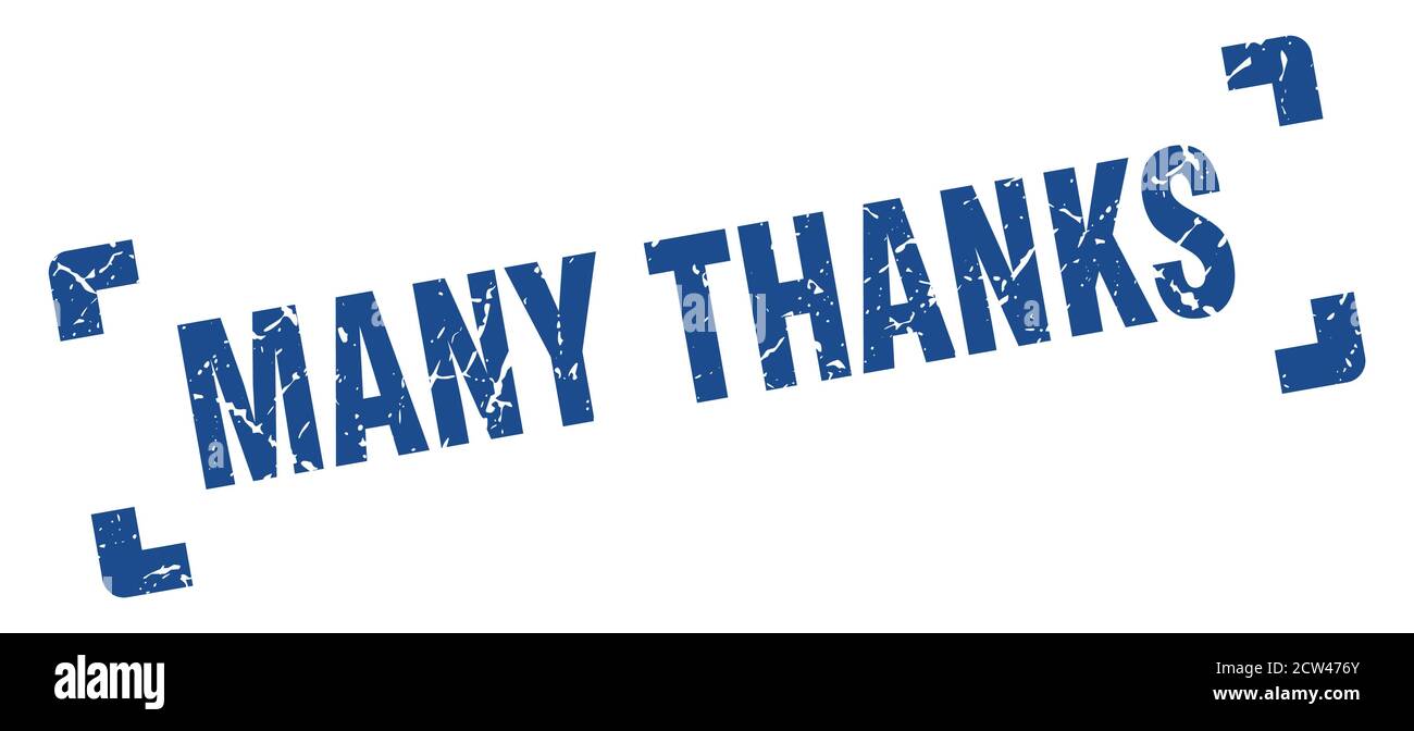 many thanks stamp. square grunge sign on white background Stock Vector Image & Art - Alamy