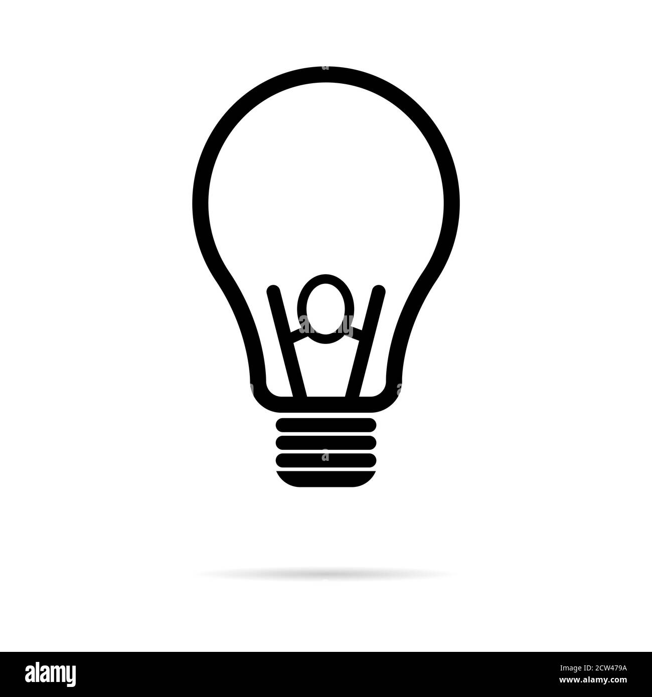 Light bulb icon, Lightbulb energy symbol Electric power vector ...