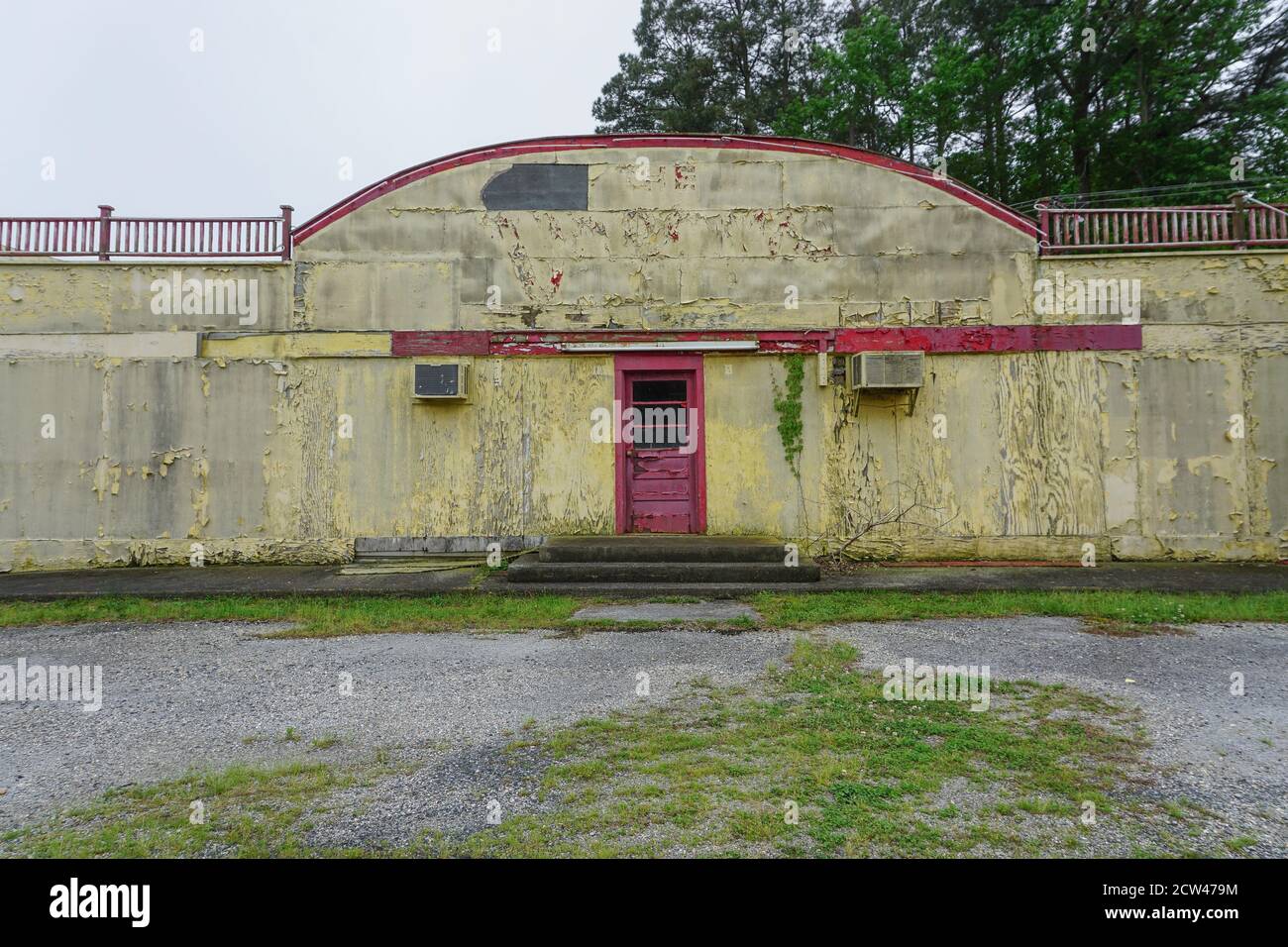 New Church, Virginia: Abandoned ruins of "The Dream," a roller rink ...