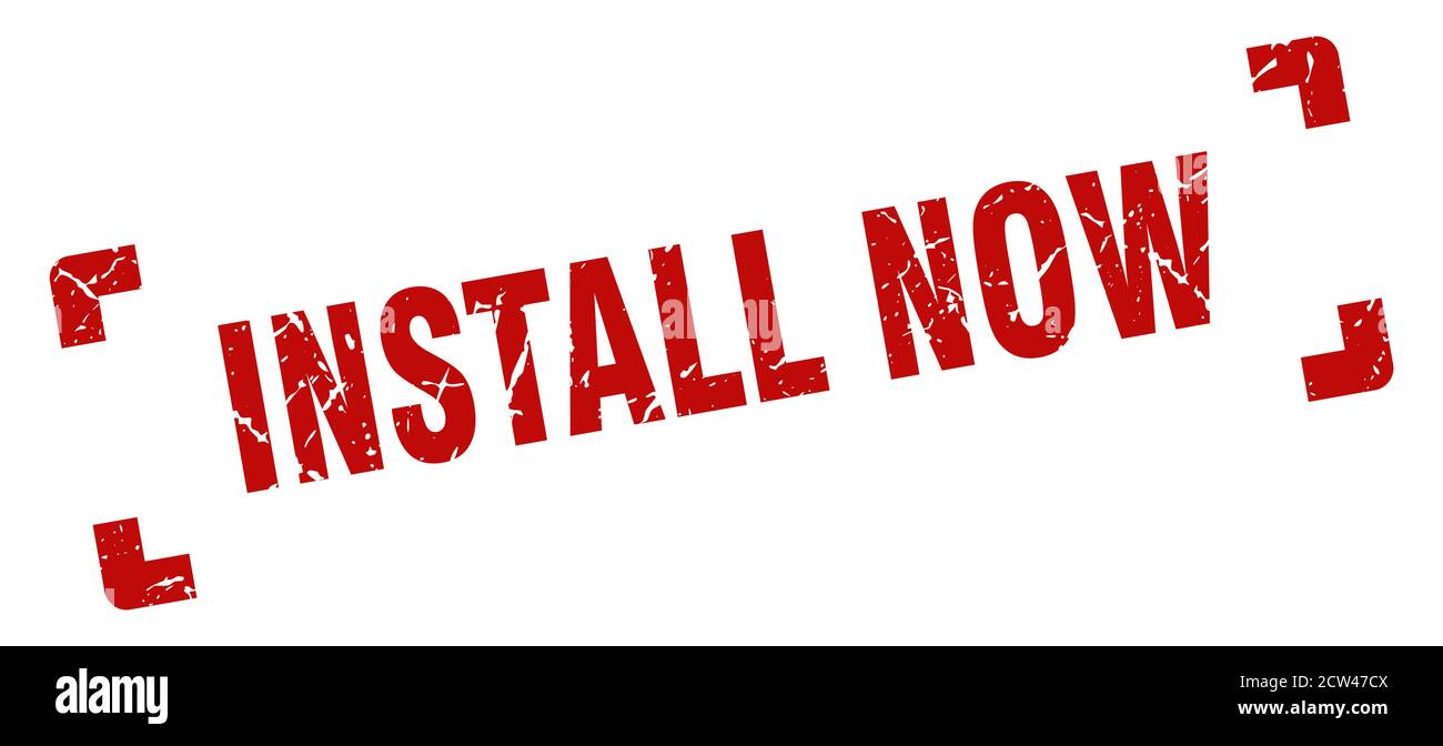 install now stamp. square grunge sign on white background Stock Vector ...
