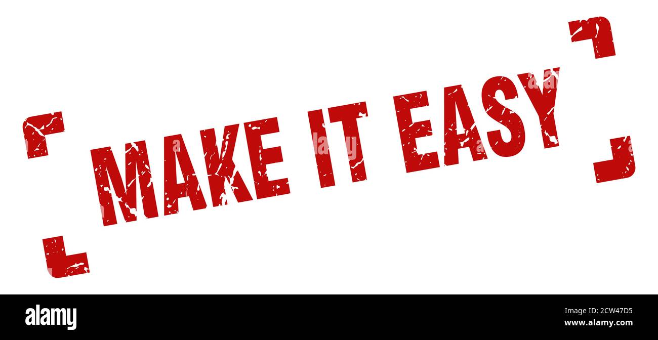 make it easy stamp. square grunge sign on white background Stock Vector Image & Art - Alamy