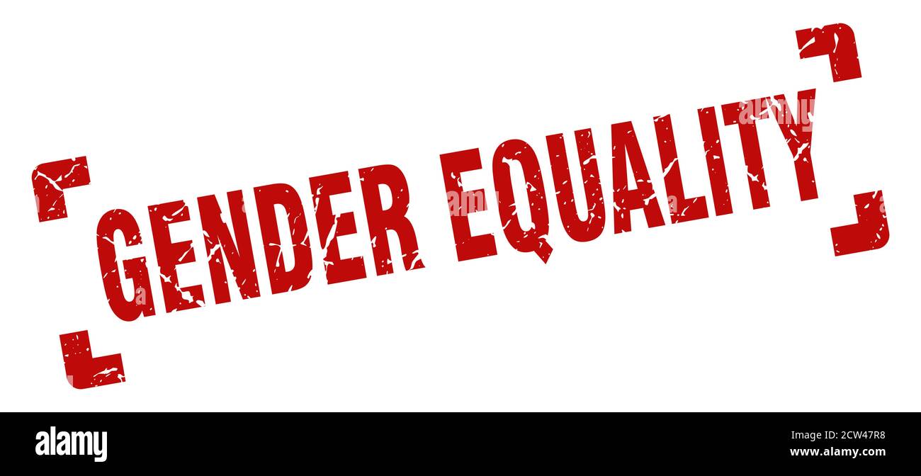 gender equality stamp. square grunge sign on white background Stock ...