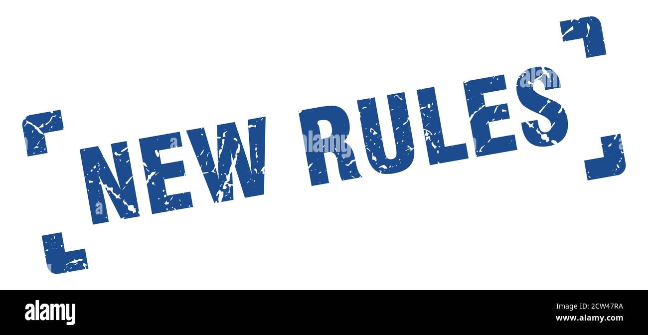 new rules stamp. square grunge sign on white background Stock Vector ...