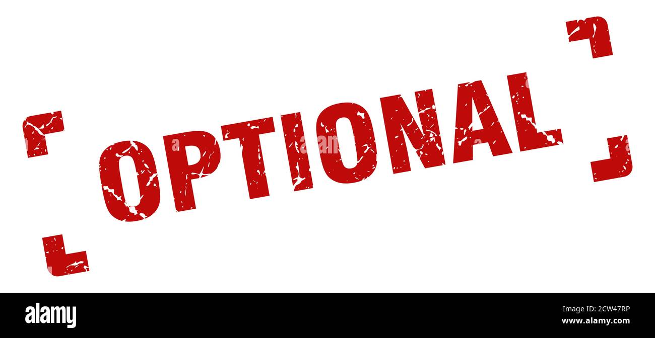 optional stamp. square grunge sign on white background Stock Vector Image & Art - Alamy
