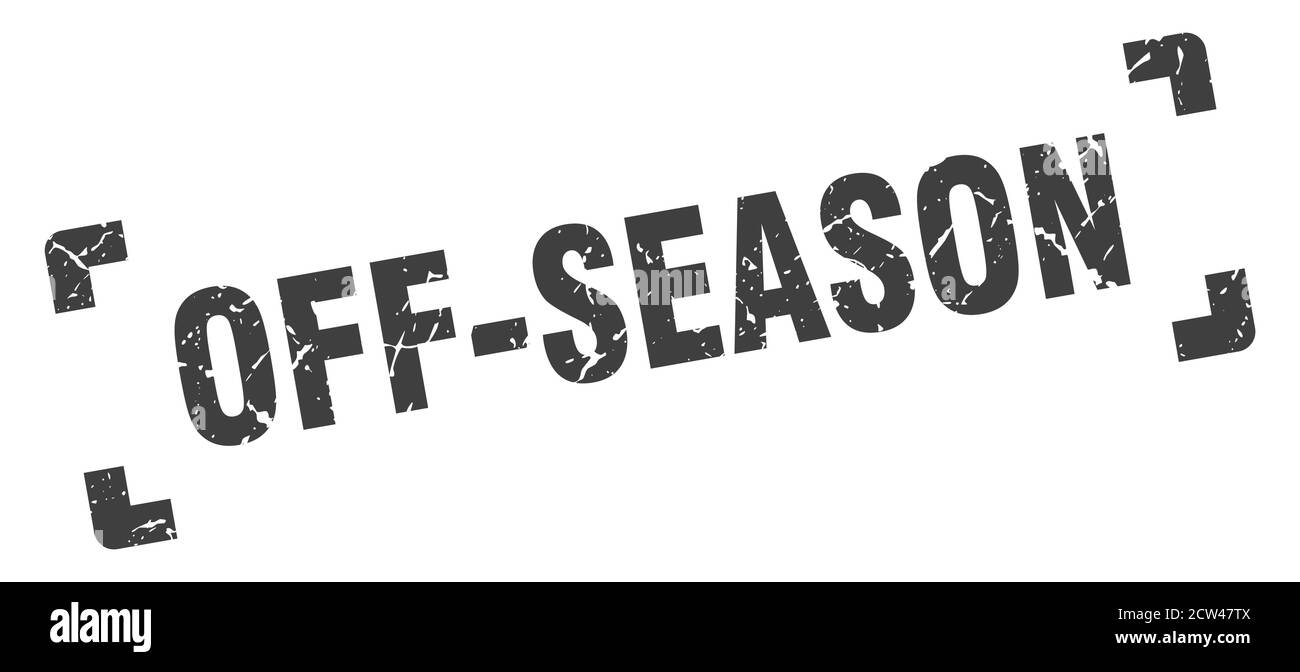 off-season stamp. square grunge sign on white background Stock Vector ...
