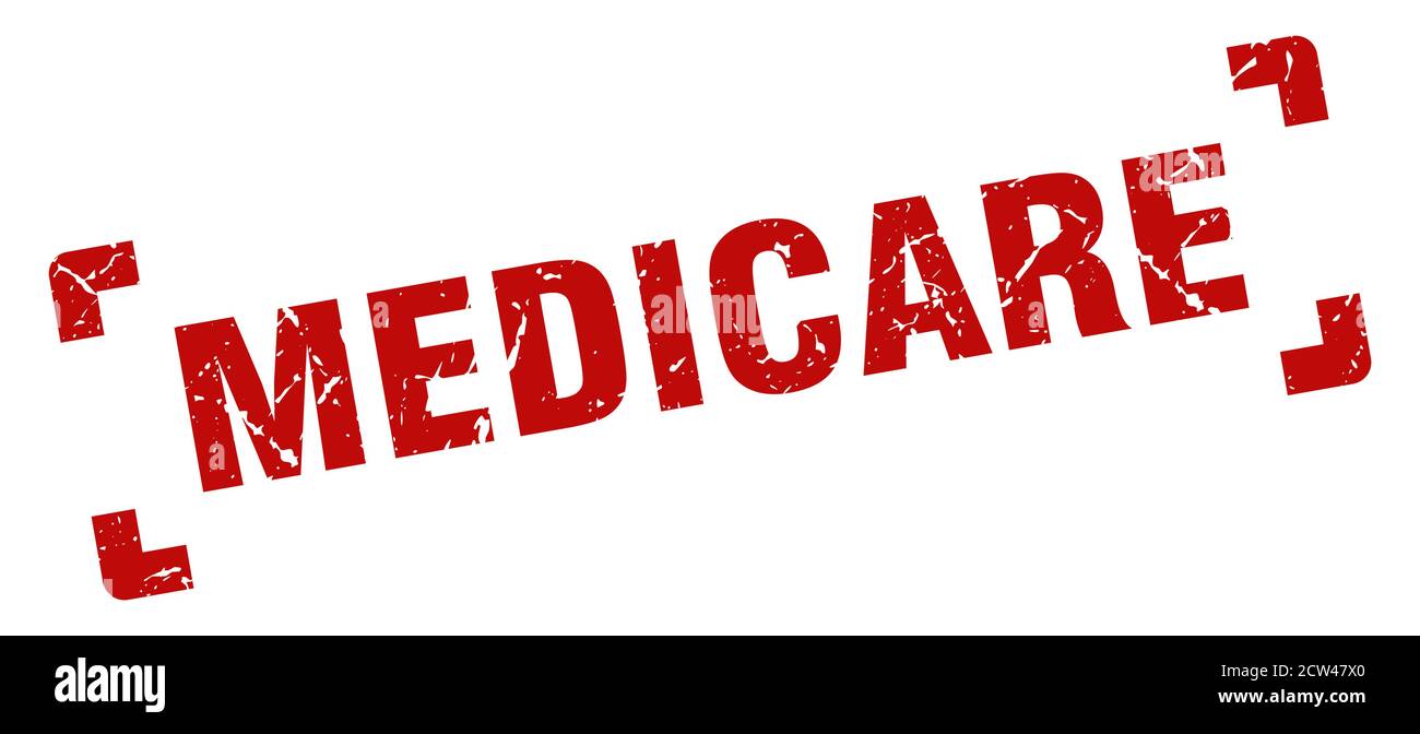 medicare stamp. square grunge sign on white background Stock Vector ...