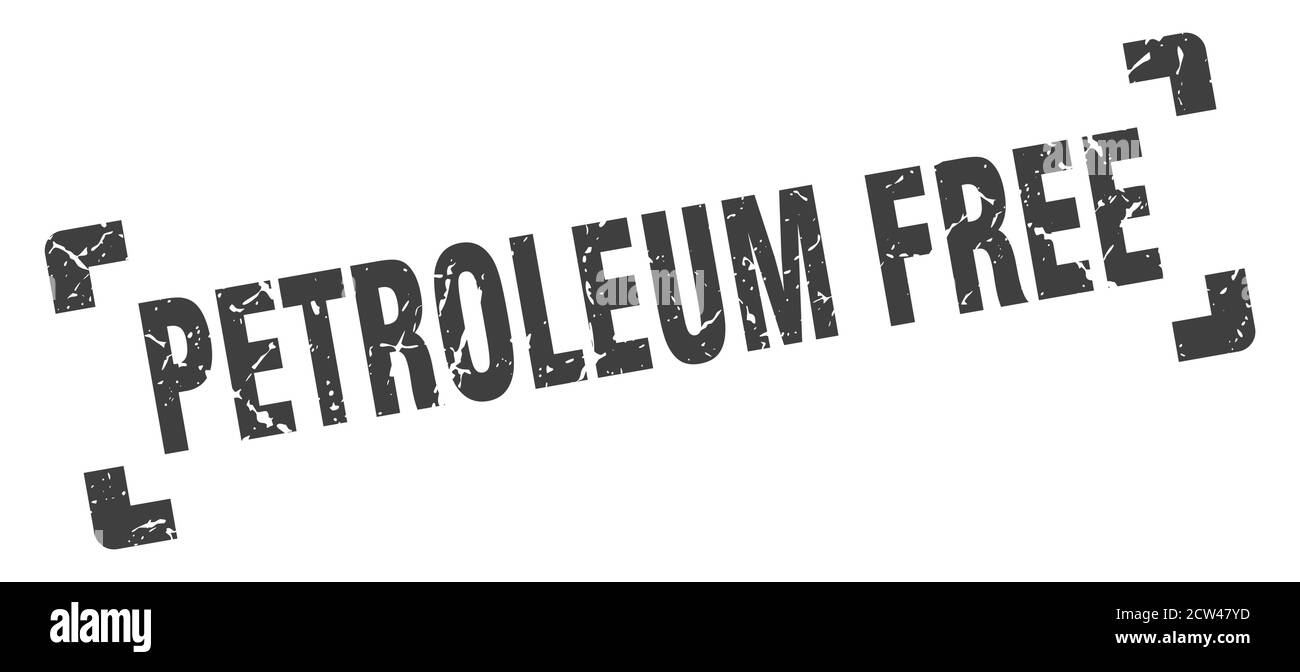 petroleum free stamp. square grunge sign on white background Stock ...