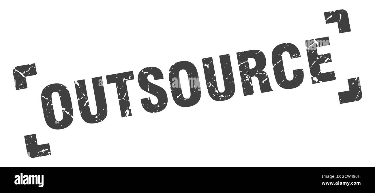 outsource stamp. square grunge sign on white background Stock Vector Image & Art - Alamy