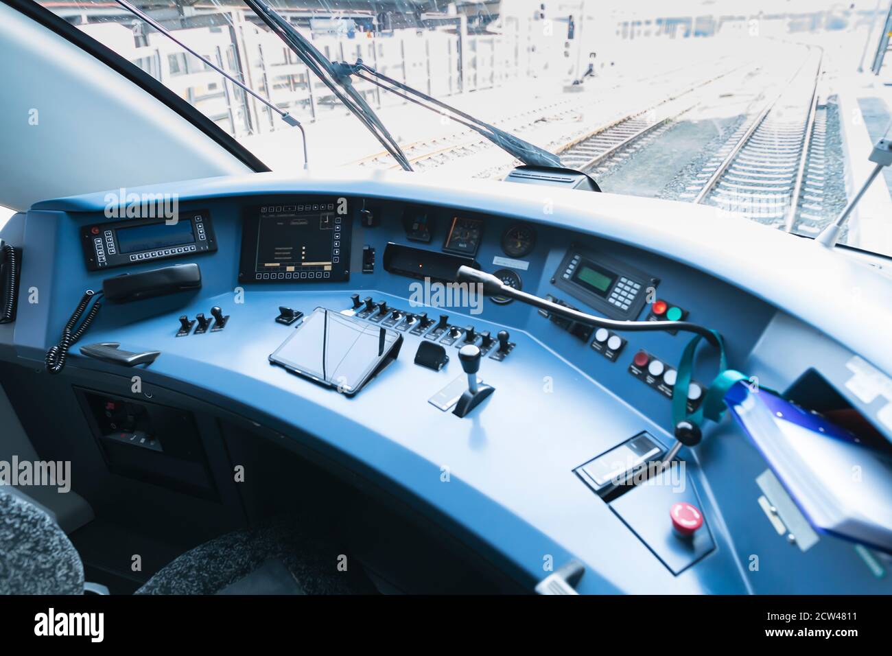 Train drivers cabin hi-res stock photography and images - Alamy