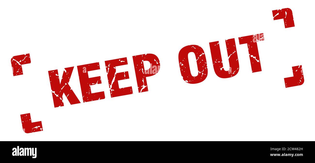 keep out stamp. square grunge sign on white background Stock Vector ...