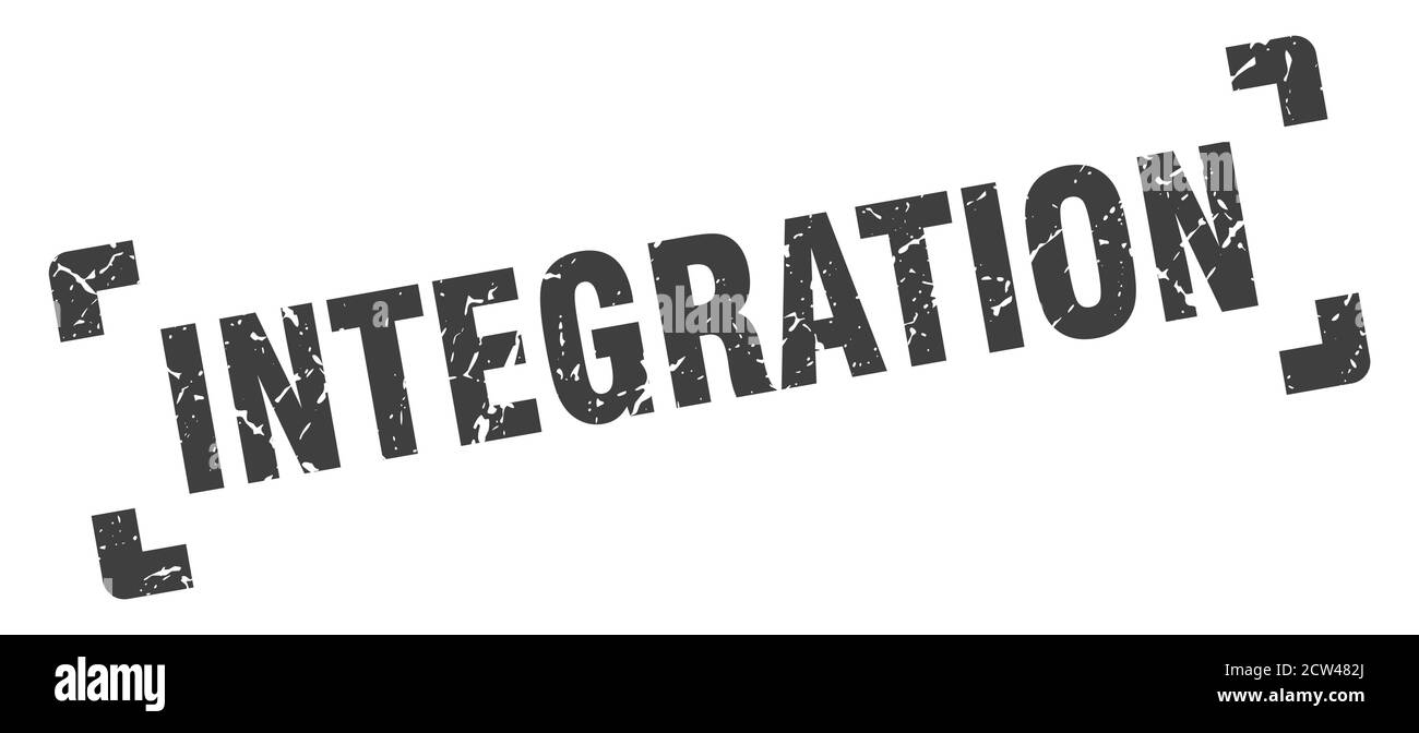integration stamp. square grunge sign on white background Stock Vector Image & Art - Alamy