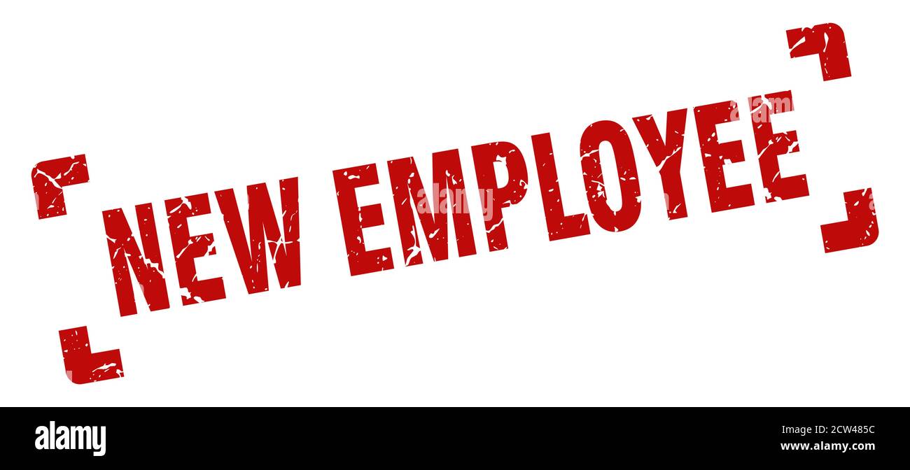 new employee stamp. square grunge sign on white background Stock Vector ...