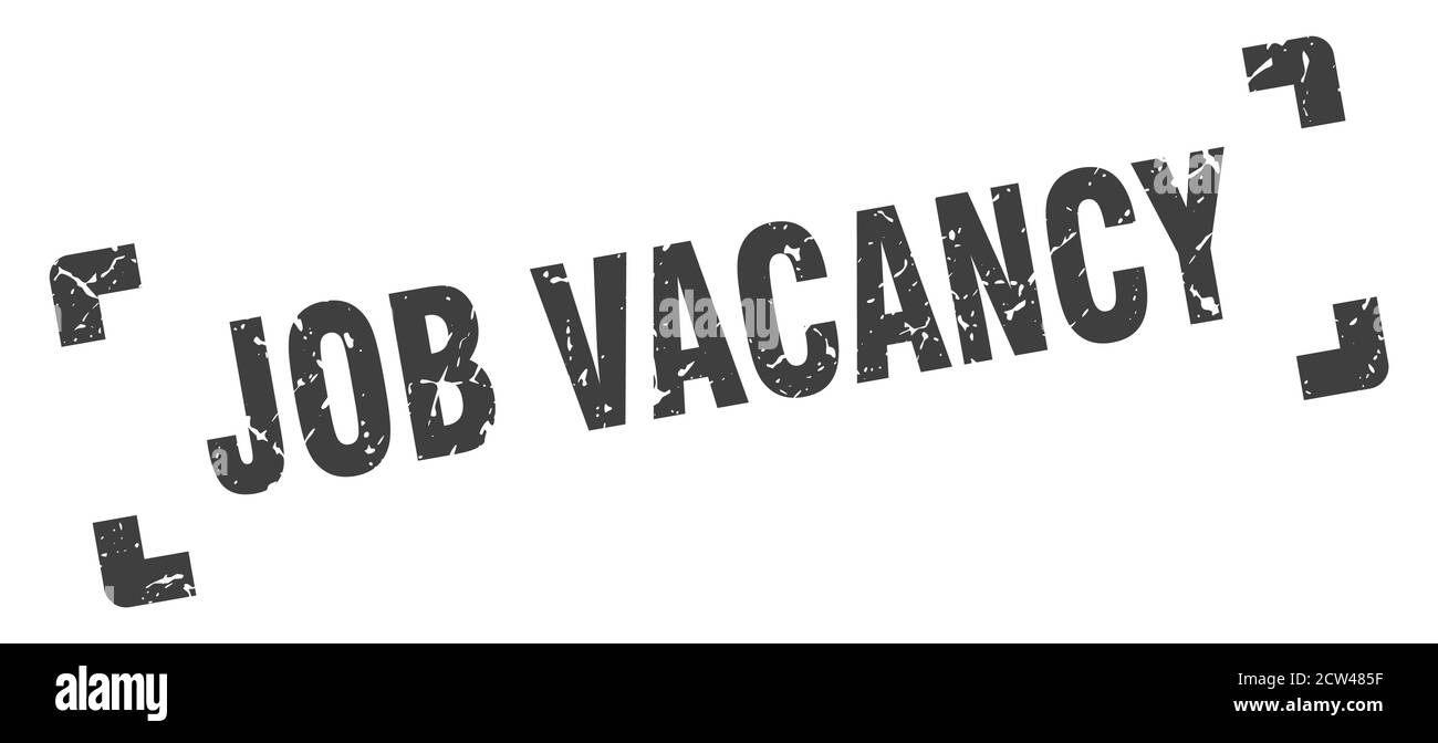 job vacancy stamp. square grunge sign on white background Stock Vector ...