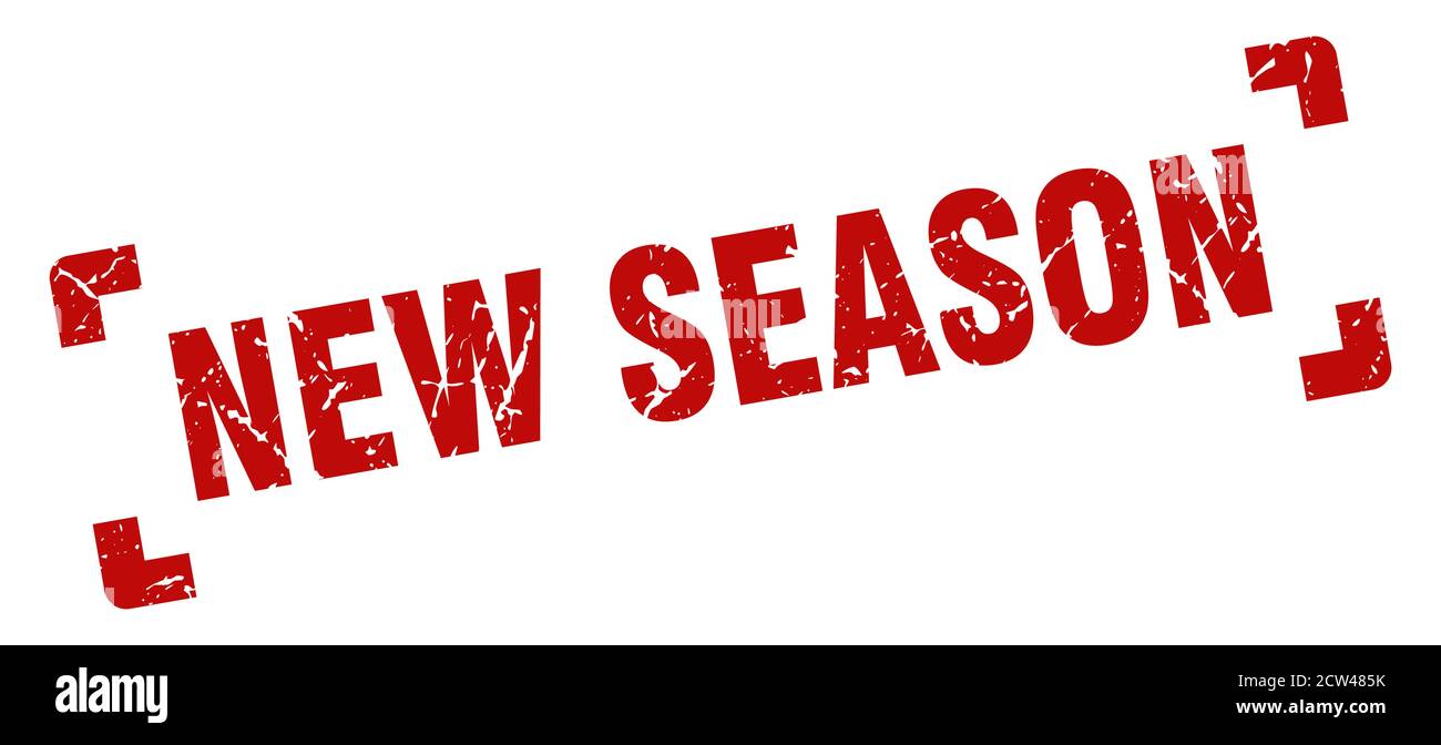 new season stamp. square grunge sign on white background Stock Vector ...
