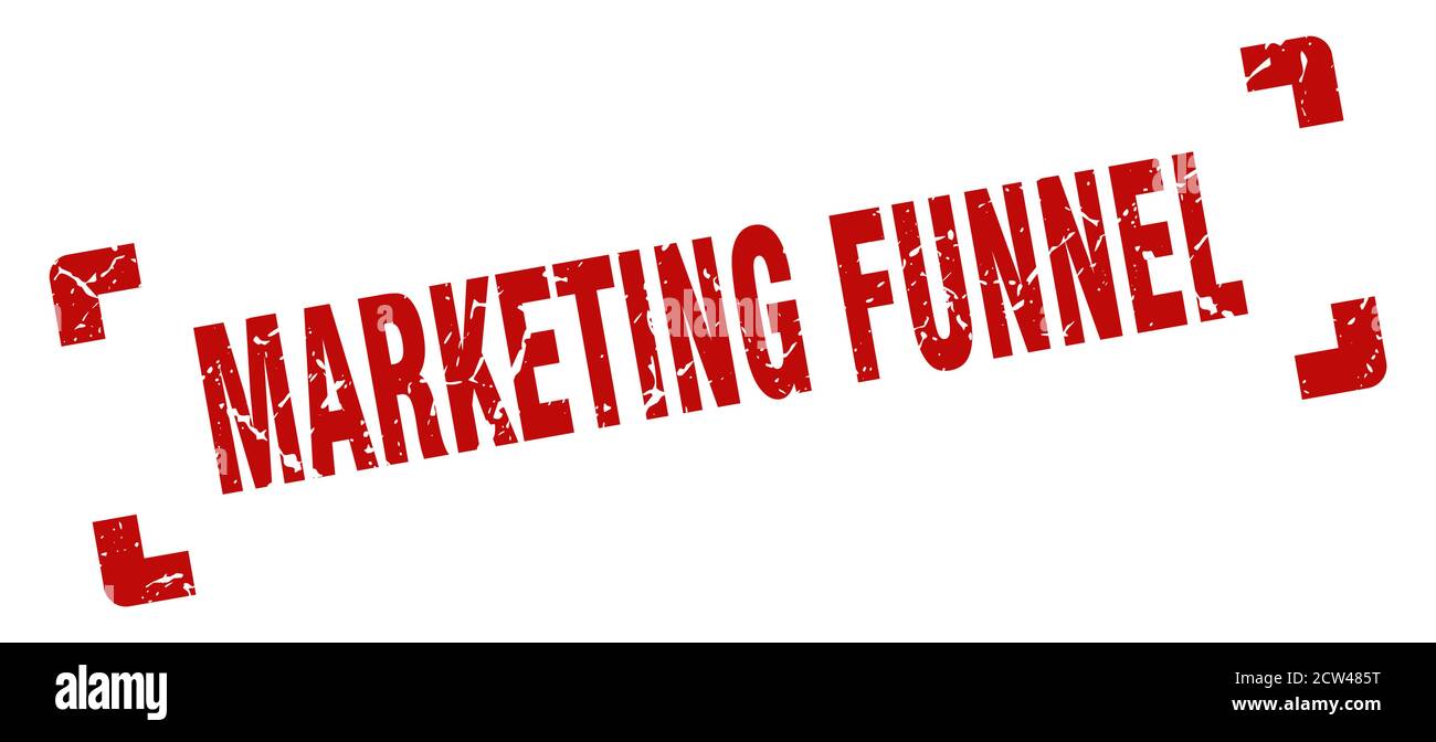 marketing funnel stamp. square grunge sign on white background Stock ...