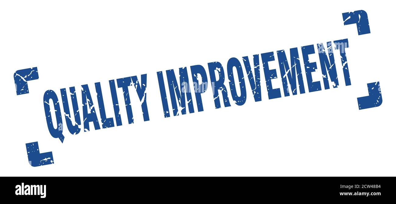 quality improvement stamp. square grunge sign on white background Stock ...