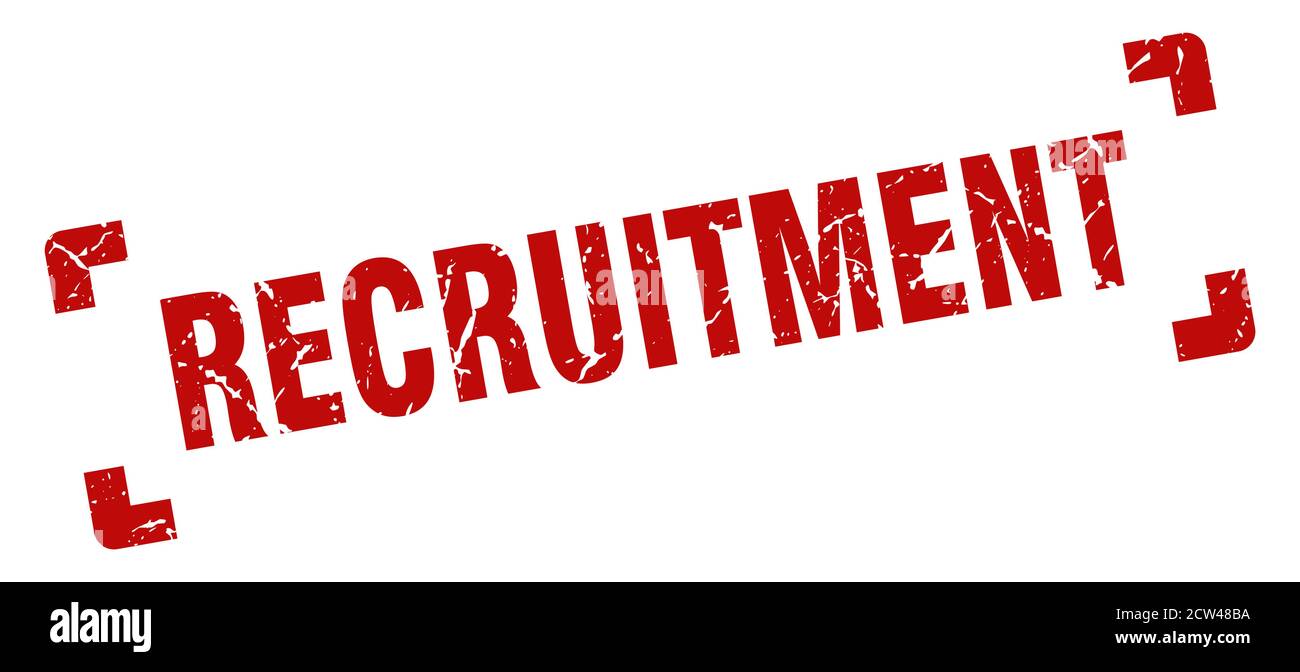 recruitment stamp. square grunge sign on white background Stock Vector ...