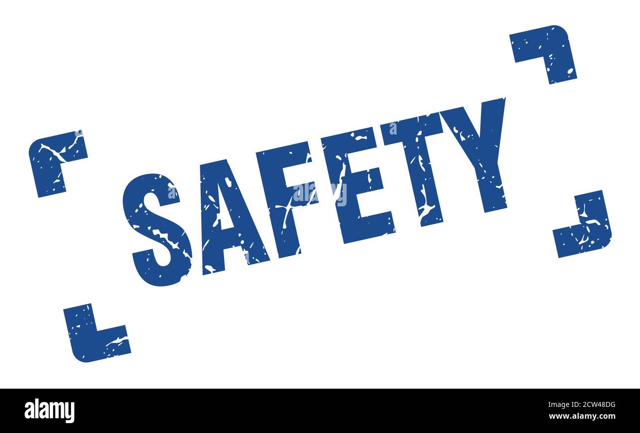 safety stamp. square grunge sign on white background Stock Vector Image ...