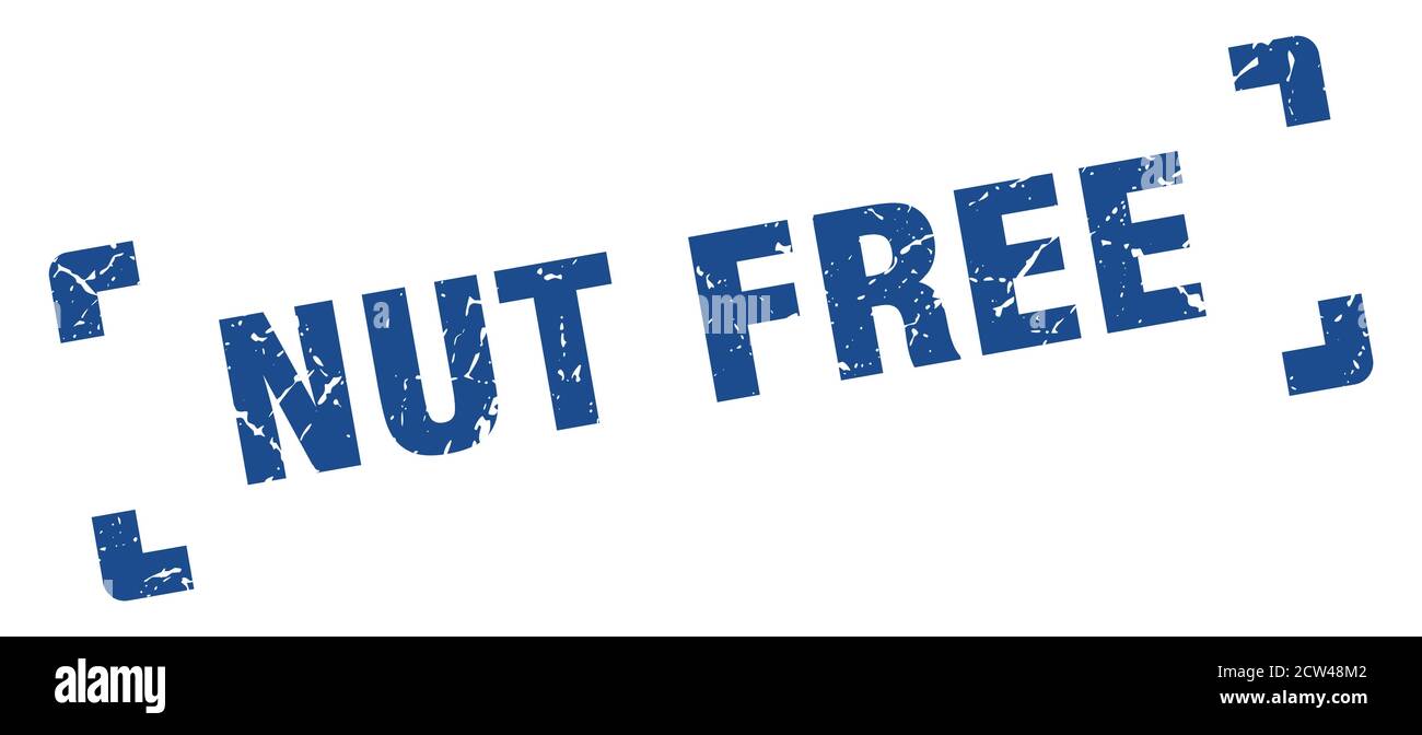 nut free stamp. square grunge sign on white background Stock Vector ...