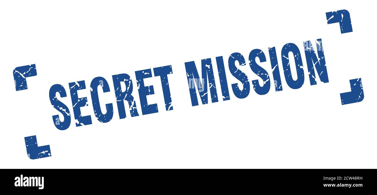 secret mission stamp. square grunge sign on white background Stock ...