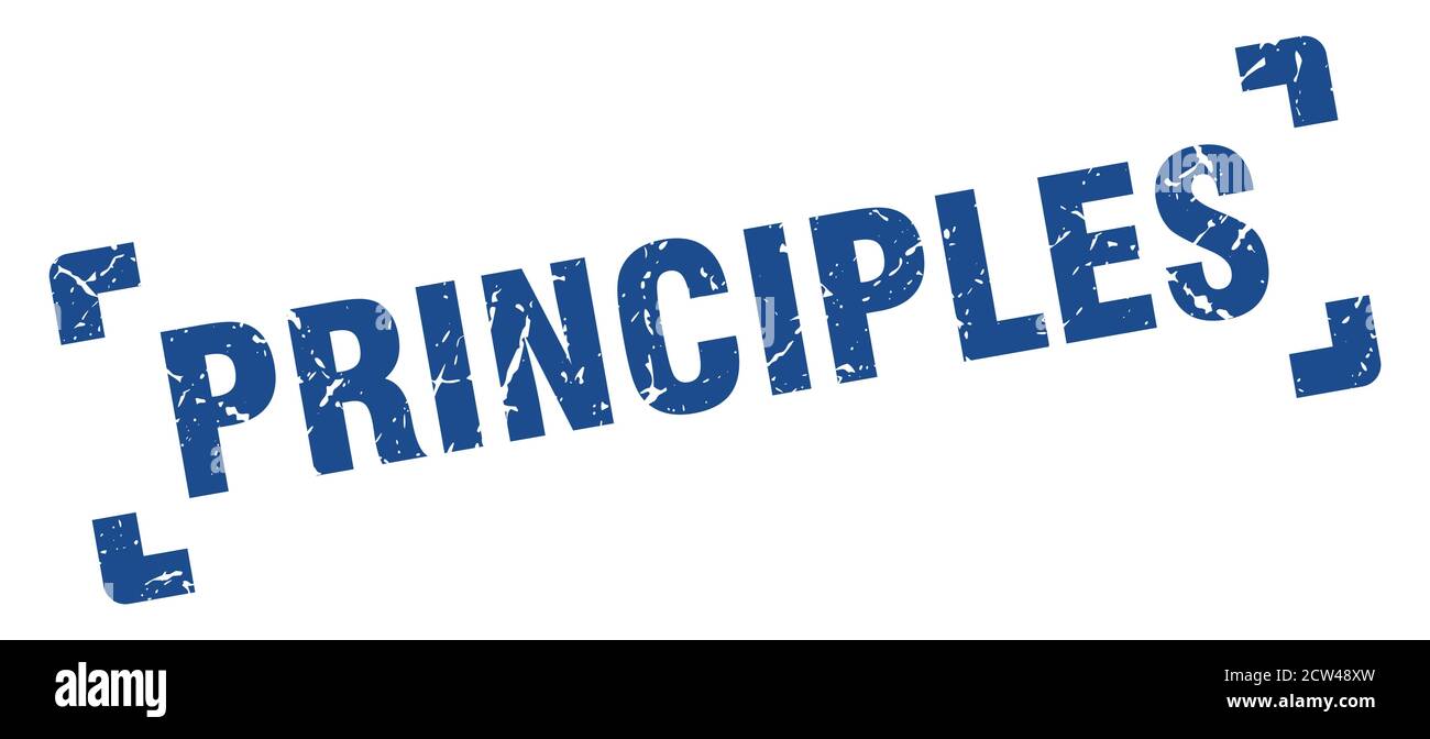 principles stamp. square grunge sign on white background Stock Vector ...