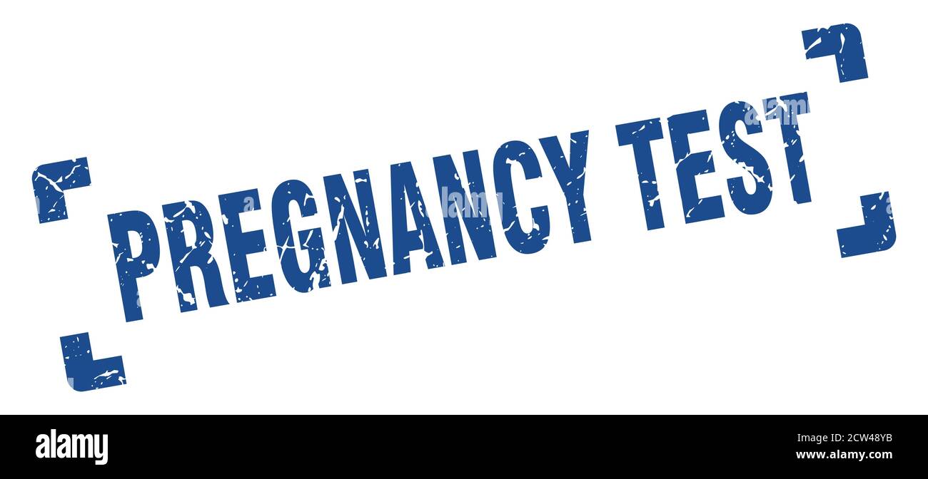 pregnancy test stamp. square grunge sign on white background Stock ...
