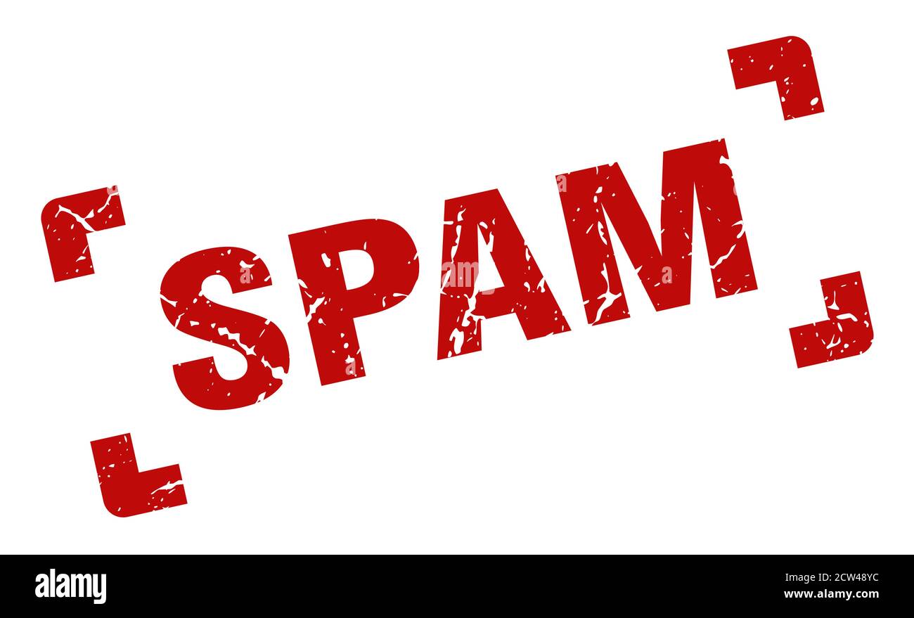 spam stamp. square grunge sign on white background Stock Vector Image ...