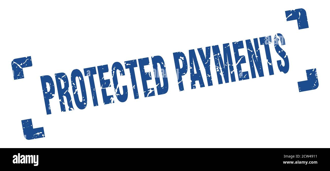 protected payments stamp. square grunge sign on white background Stock Vector Image & Art - Alamy