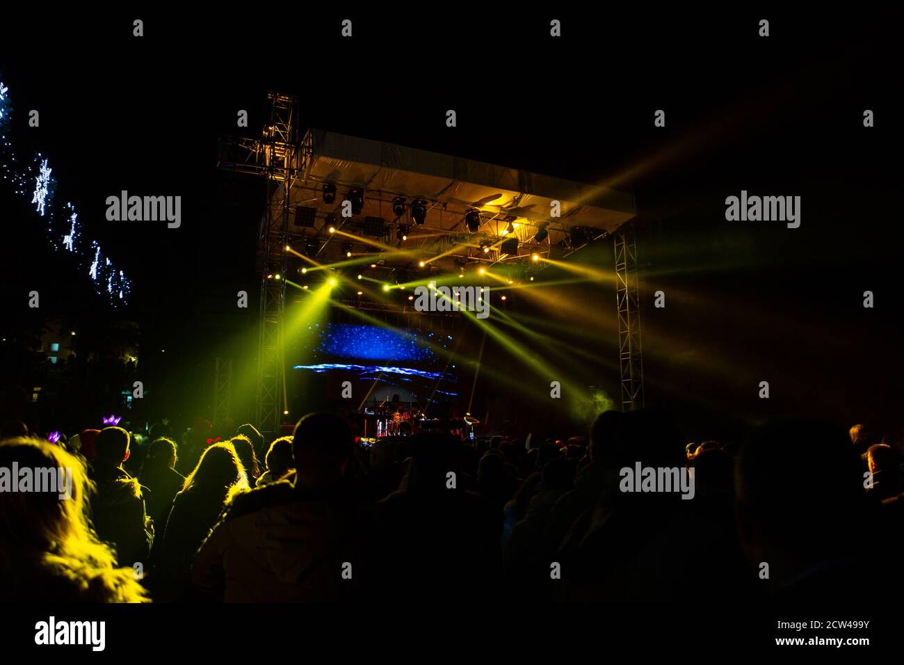 Outdoor Concert Stage Night