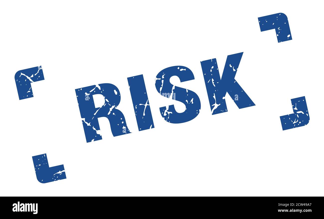 risk stamp. square grunge sign on white background Stock Vector Image ...