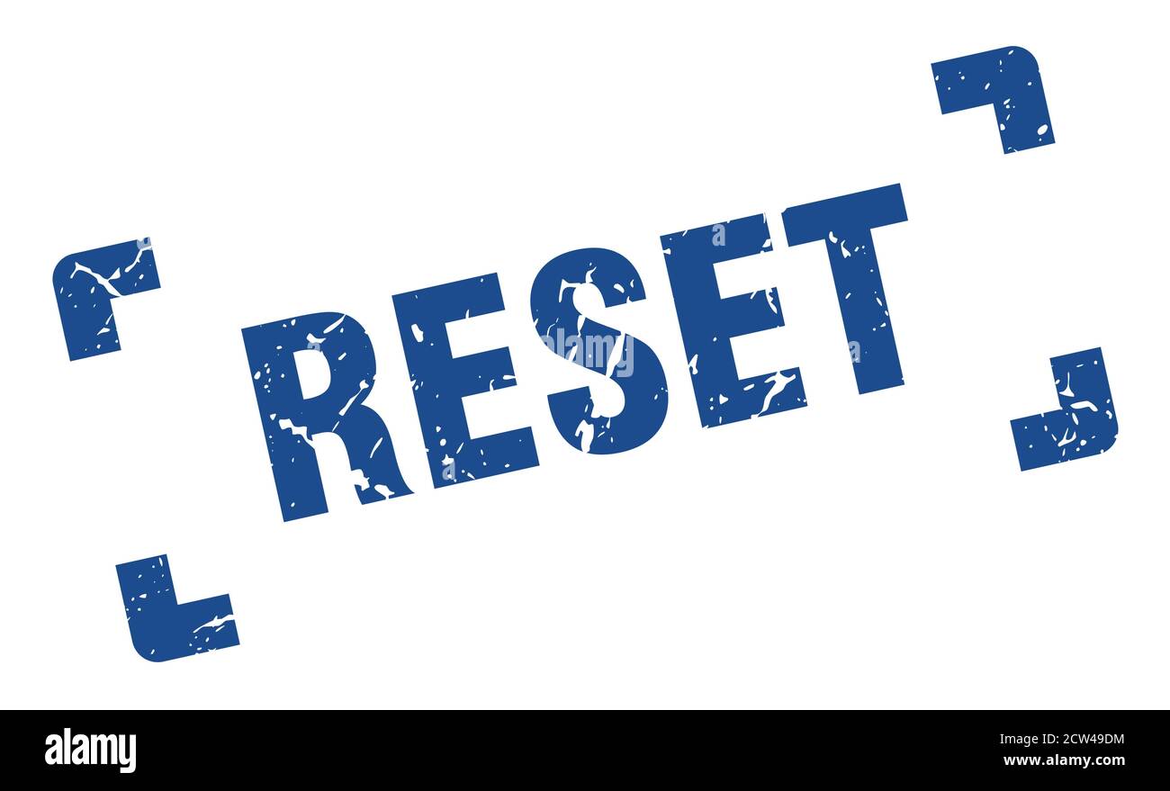 reset stamp. square grunge sign on white background Stock Vector Image ...