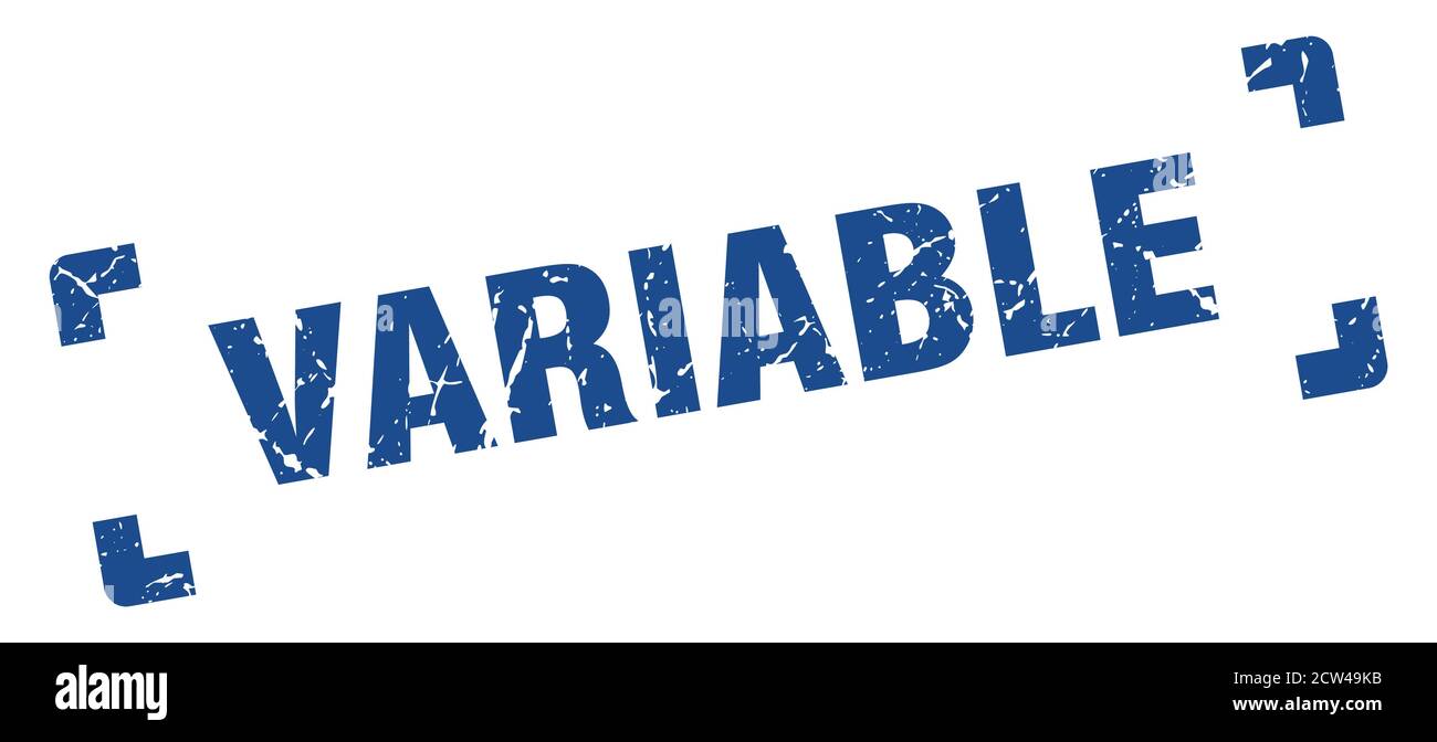 variable stamp. square grunge sign on white background Stock Vector ...