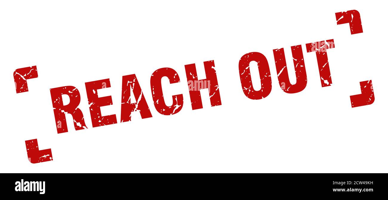 reach out stamp. square grunge sign on white background Stock Vector ...