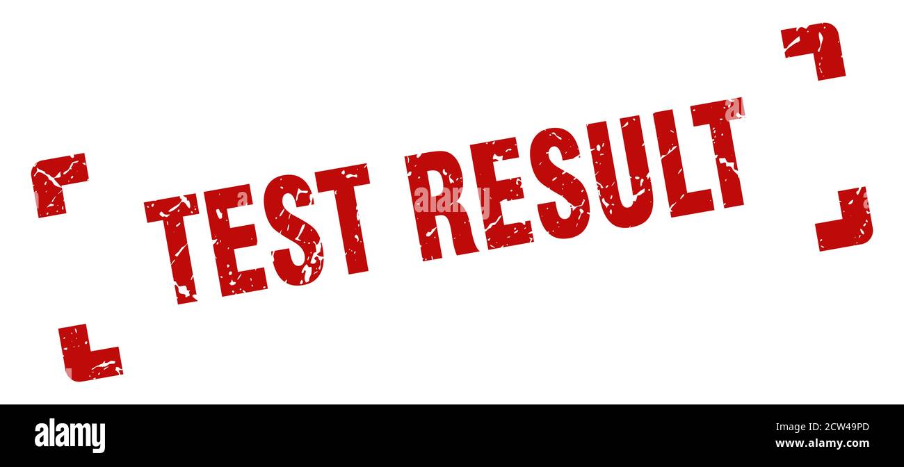 Test result stamp square hi-res stock photography and images - Alamy