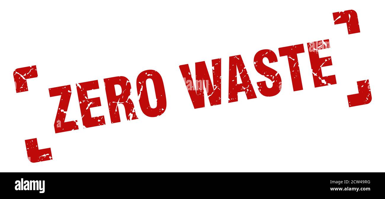 zero waste stamp. square grunge sign on white background Stock Vector ...