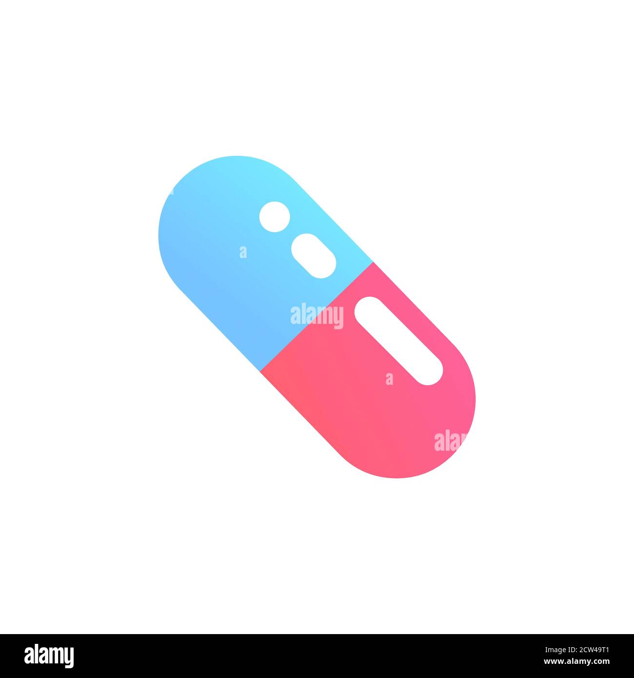 Pill in trendy flat style isolated. Stock Vector illustration Stock ...