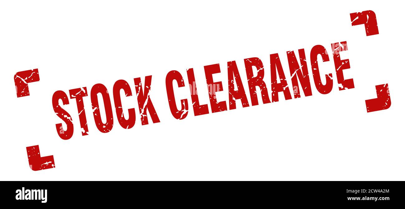 stock clearance stamp. square grunge sign on white background Stock ...