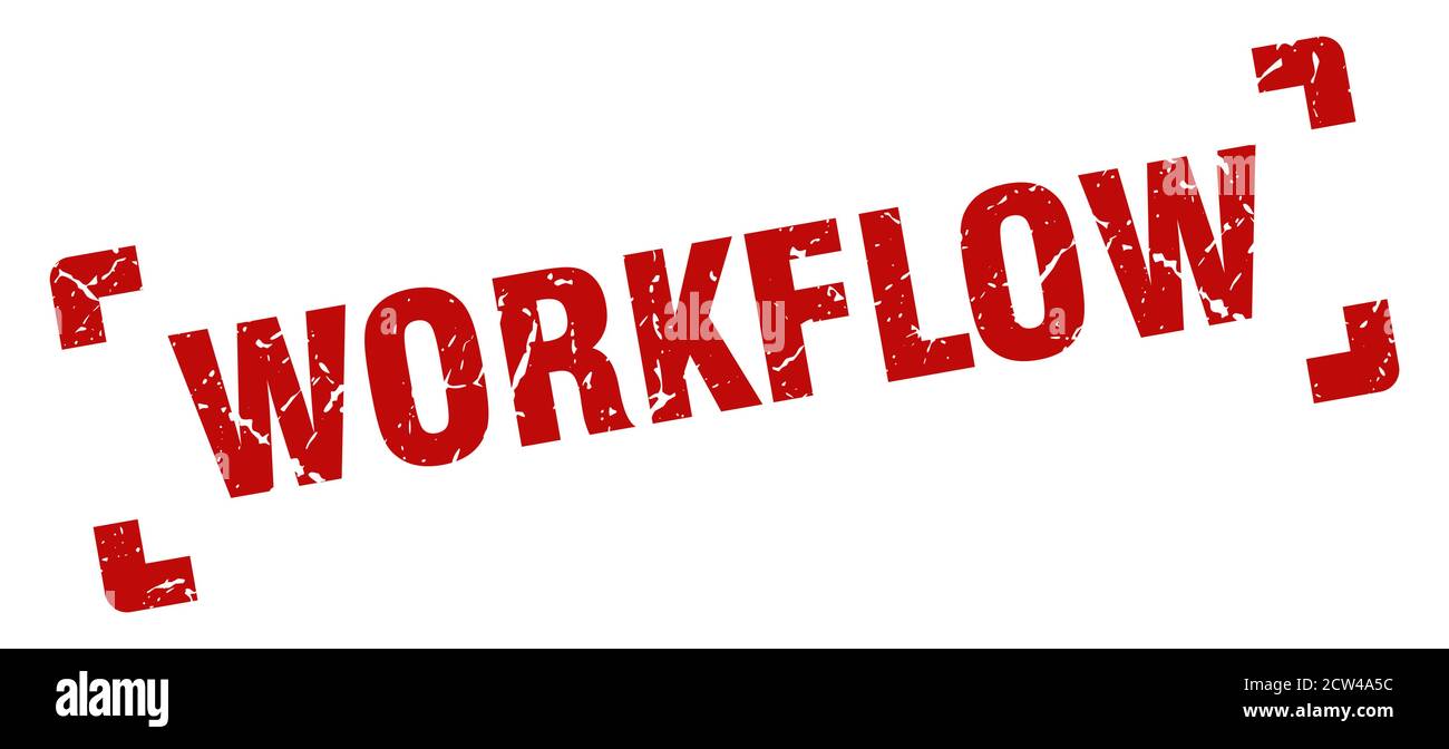 workflow stamp. square grunge sign on white background Stock Vector Image & Art - Alamy