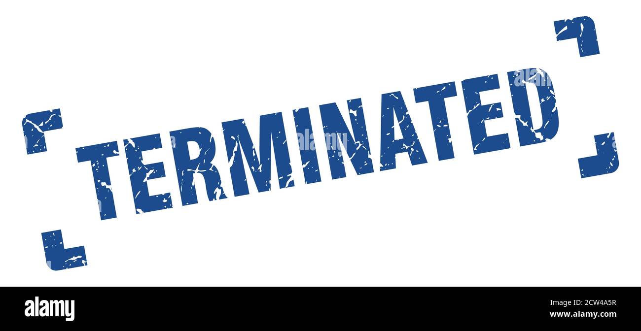 terminated stamp. square grunge sign on white background Stock Vector Image & Art - Alamy
