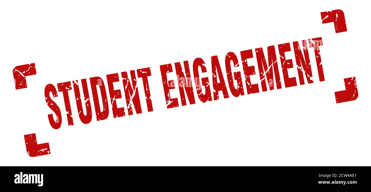 student engagement stamp. square grunge sign on white background Stock ...