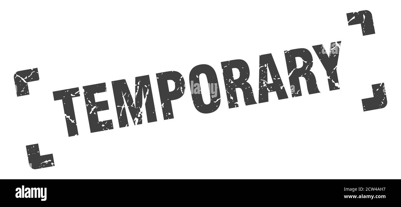 temporary stamp. square grunge sign on white background Stock Vector Image & Art - Alamy