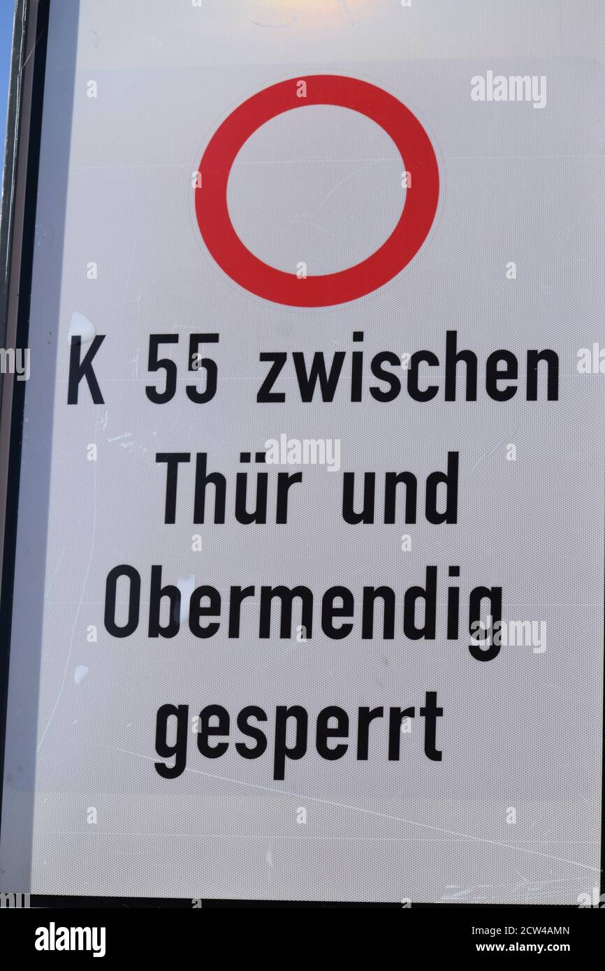 road block sign Stock Photo - Alamy