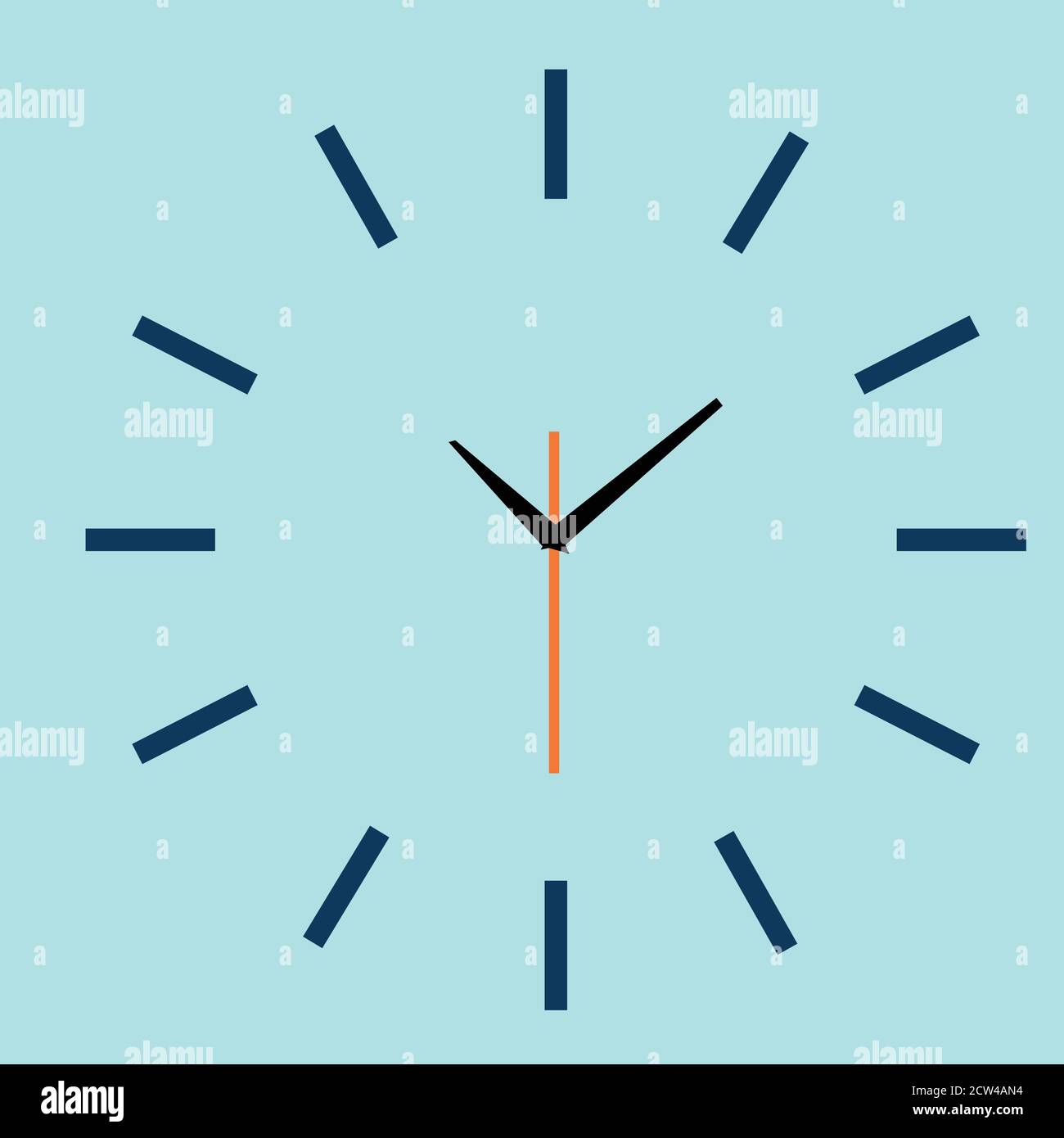 Wall clock face on blue background. Vector Stock Vector Image & Art - Alamy