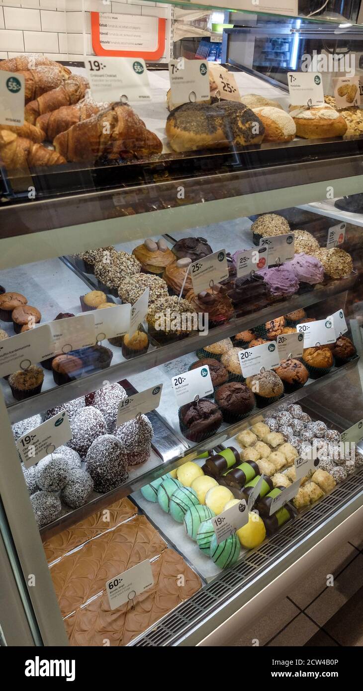 Interior of a swedish pastry shop, bakery Stock Photo - Alamy